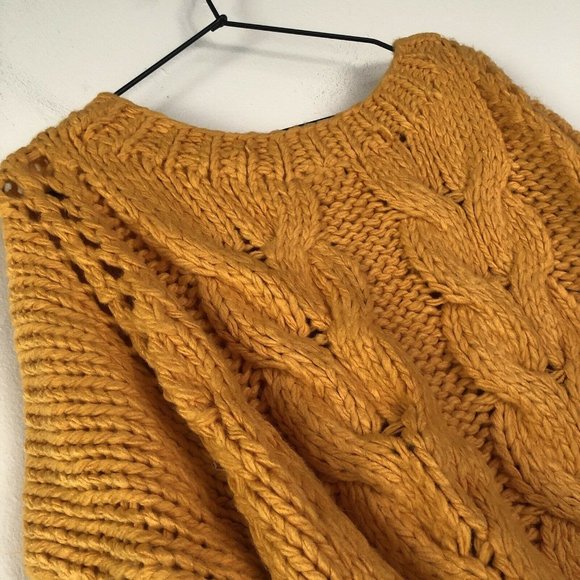 Tularosa | Sweaters | Tularosa Paola Cable Sweater Mustard Yellow ...